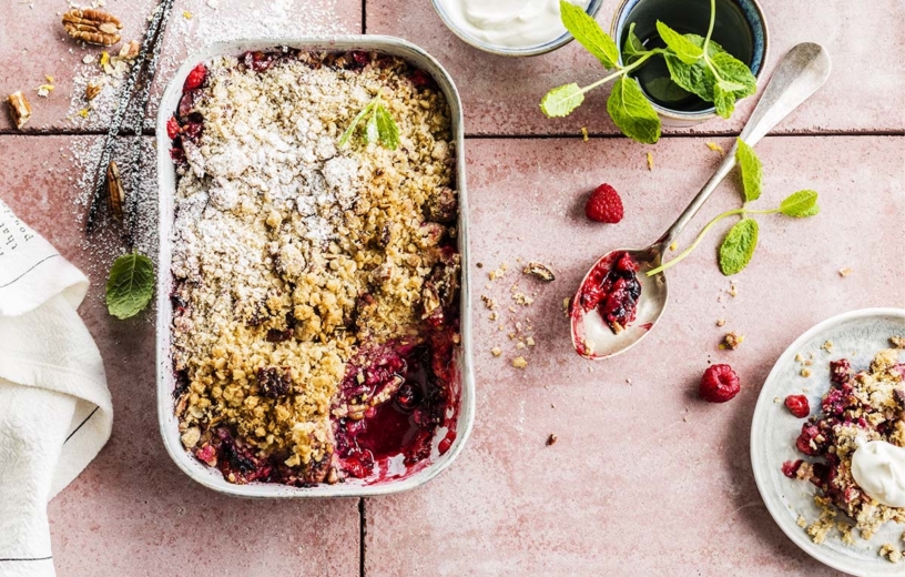 Crumble aux fruits rouges